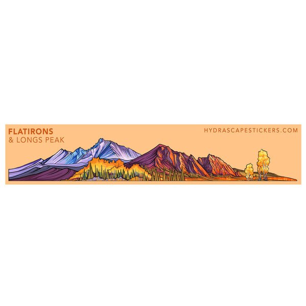 Mini Boulder, Colorado Flatirons Infinity Wrap Sticker | CU Book Store